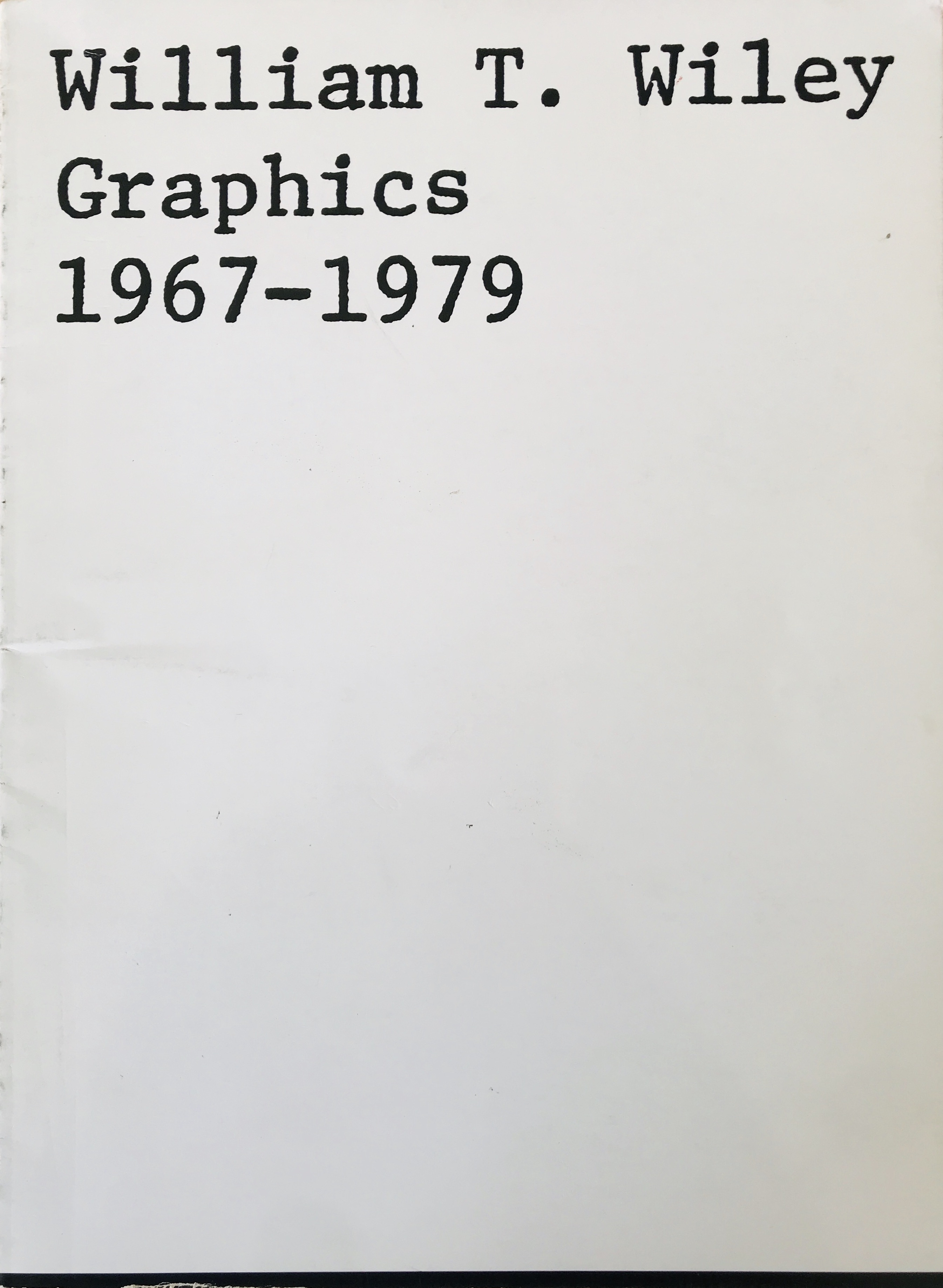 Parker Gallery | William T. Wiley: Graphics 1967-1979